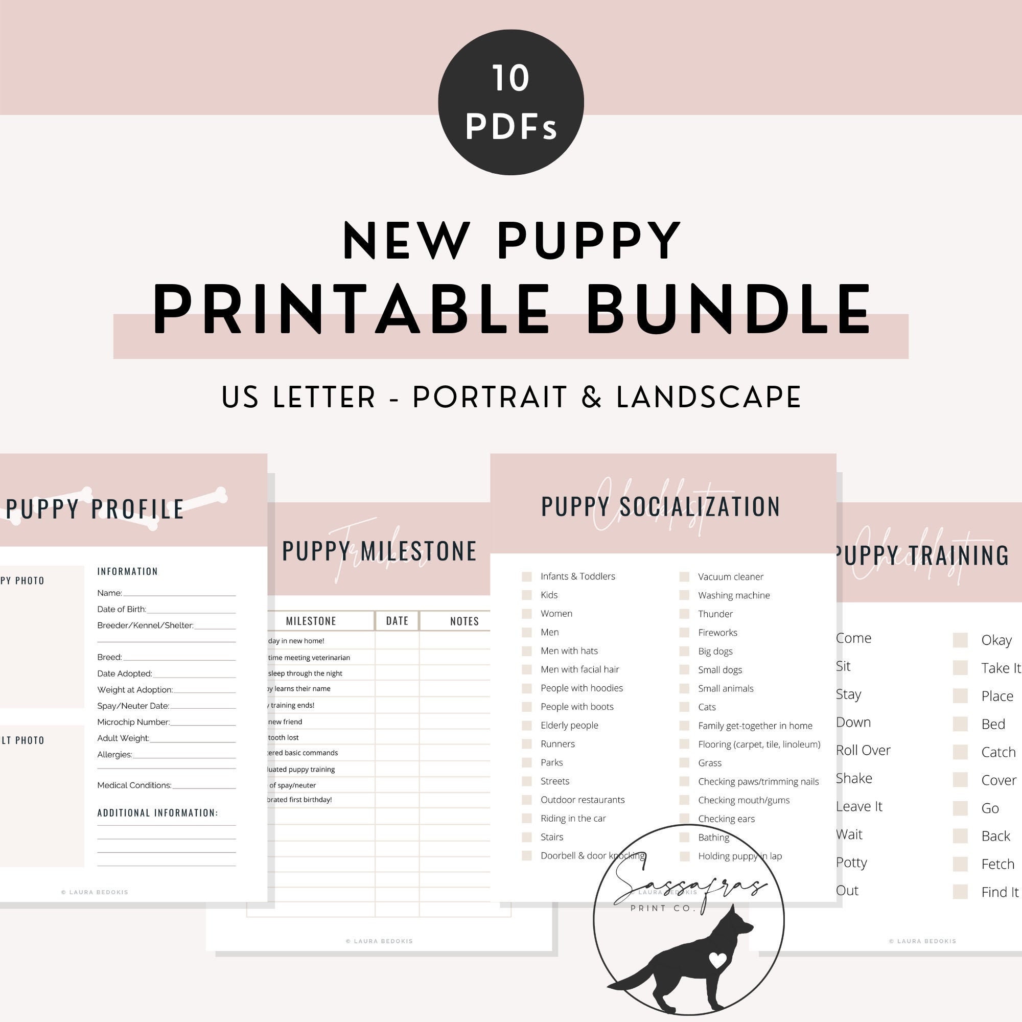 BUNDLE: New Puppy Printable Bundle Printable Pet Workbook | Etsy