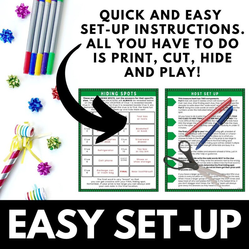 Christmas Tree Scavenger Hunt for Kids, Indoor Printable Game, Riddles ...