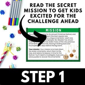 Christmas Tree Scavenger Hunt for Kids, Indoor Printable Game, Riddles ...