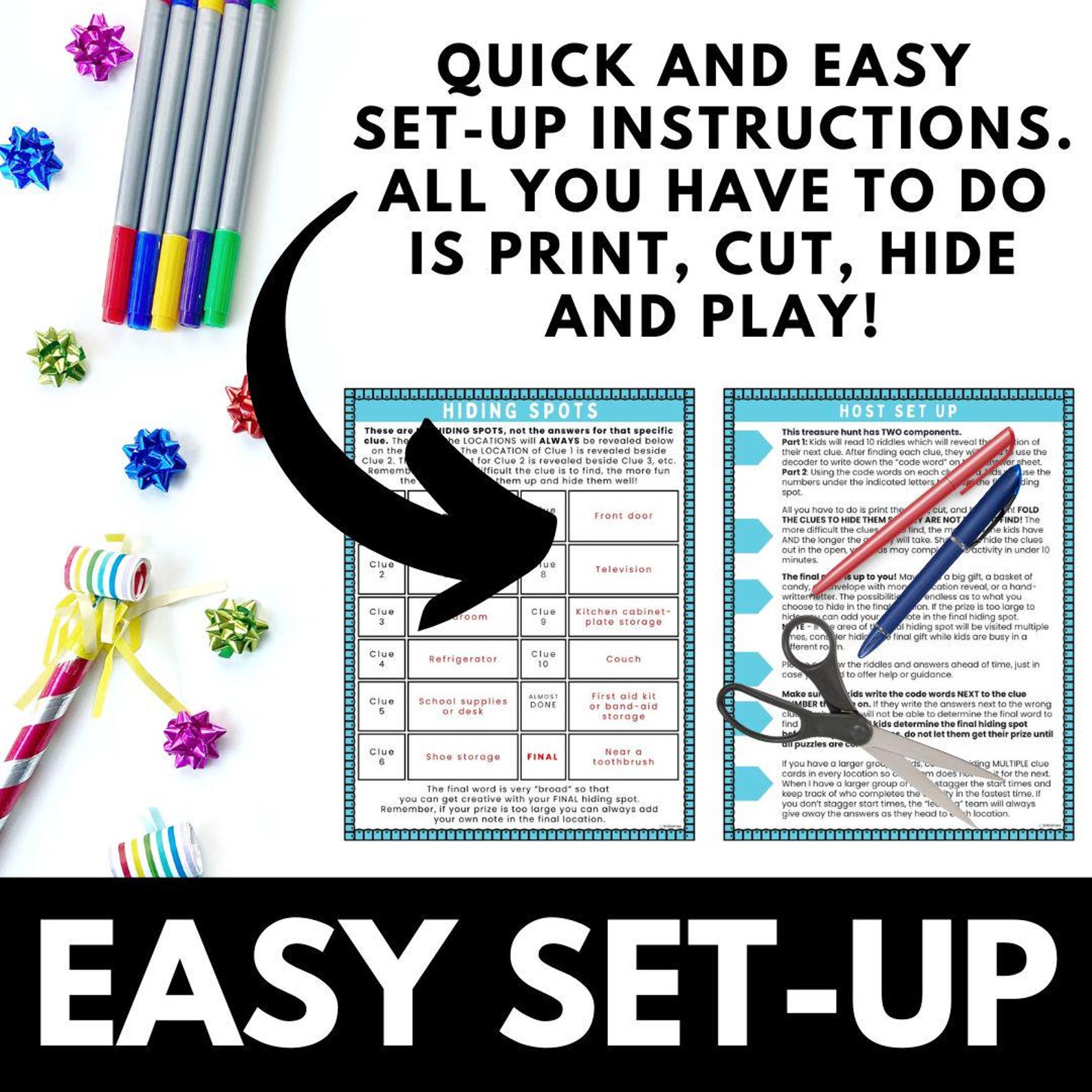 Polar Bears Scavenger Hunt for Kids, Indoor Printable Game, Riddles ...