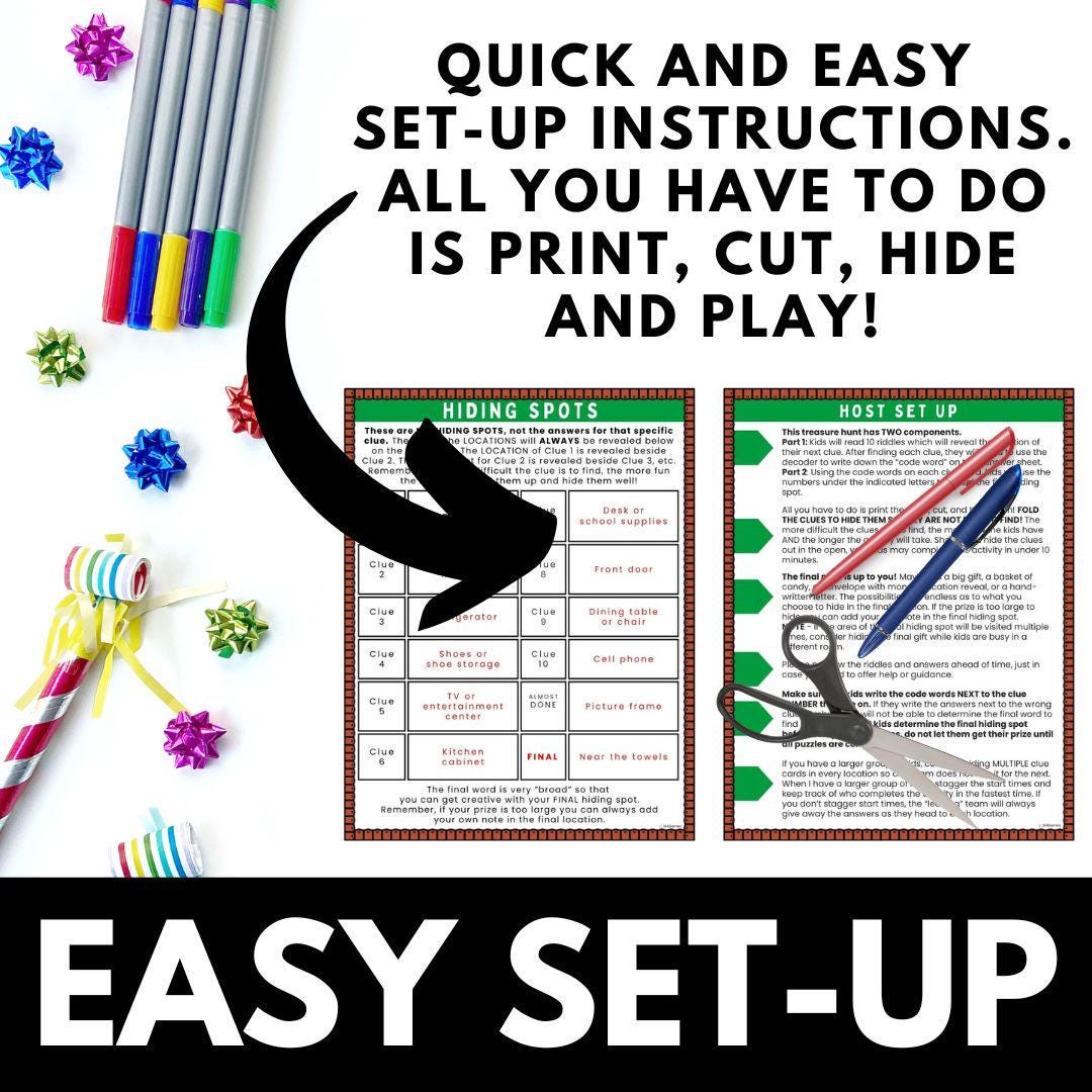 Snowmen Scavenger Hunt for Kids, Indoor Printable Game, Riddles ...