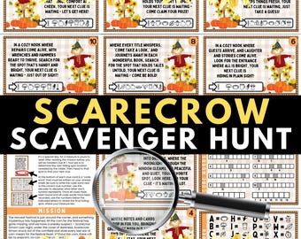 Turkey Trot Scavenger Hunt for Kids, Indoor Printable Game, Riddles ...