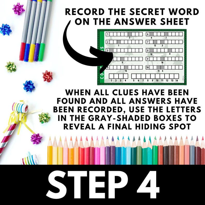 Christmas Tree Scavenger Hunt for Kids, Indoor Printable Game, Riddles ...