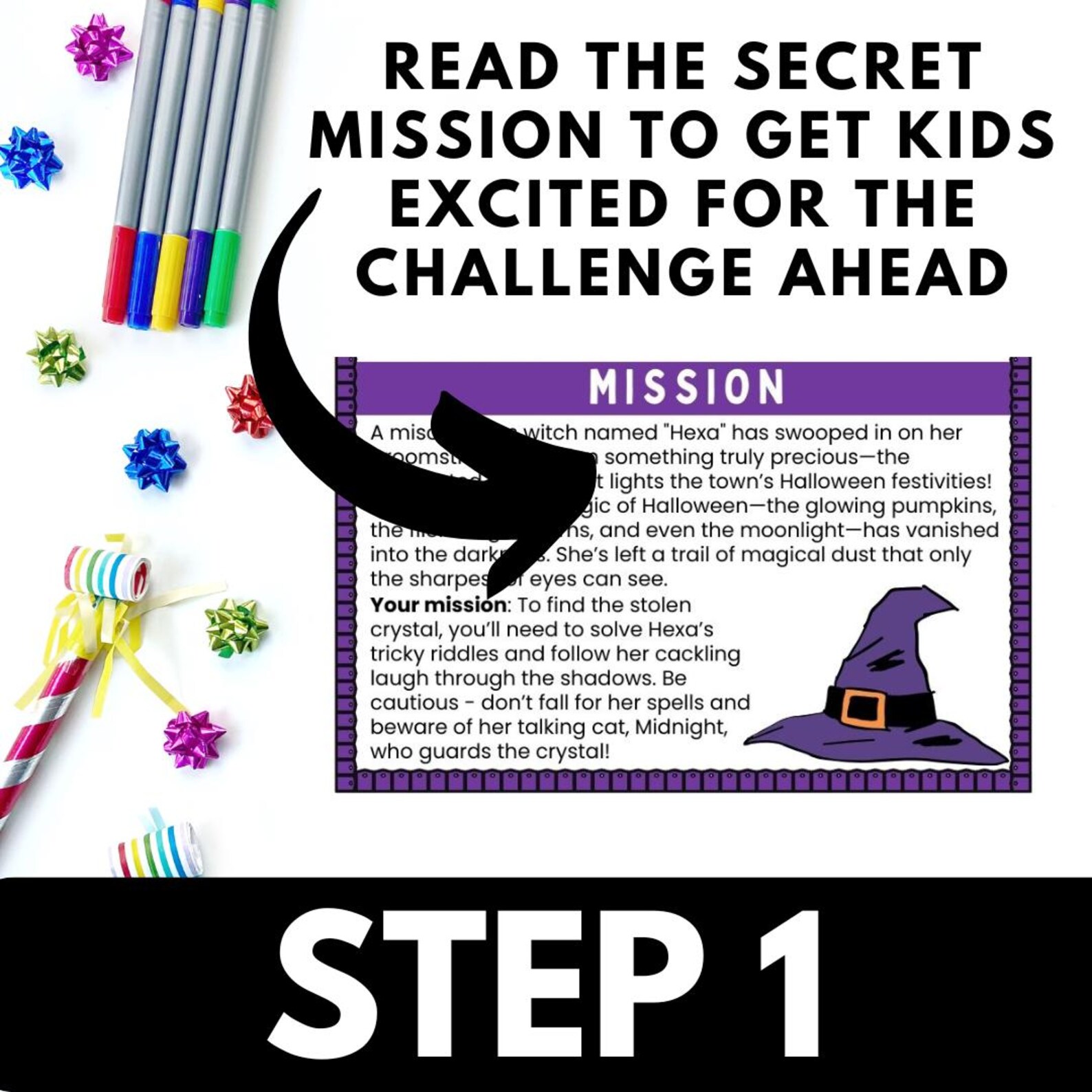 Halloween Witch Scavenger Hunt for Kids, Indoor Printable Game, Puzzles ...