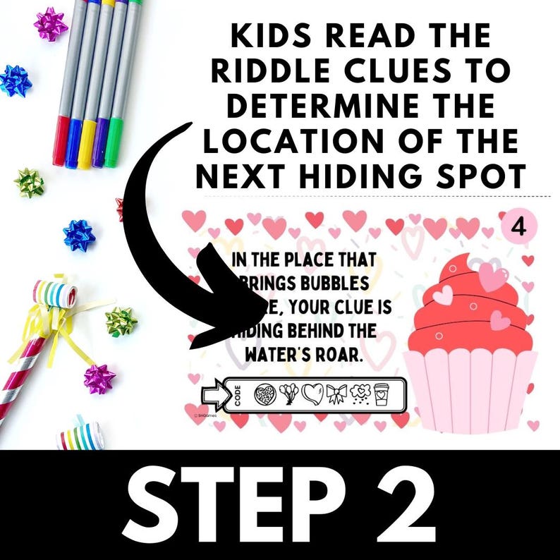 Valentine's Day Scavenger Hunt for Kids, Indoor Printable Game, Riddles ...