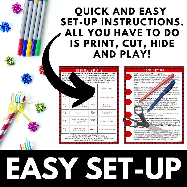 Candy Canes Scavenger Hunt for Kids, Indoor Printable Game, Riddles ...