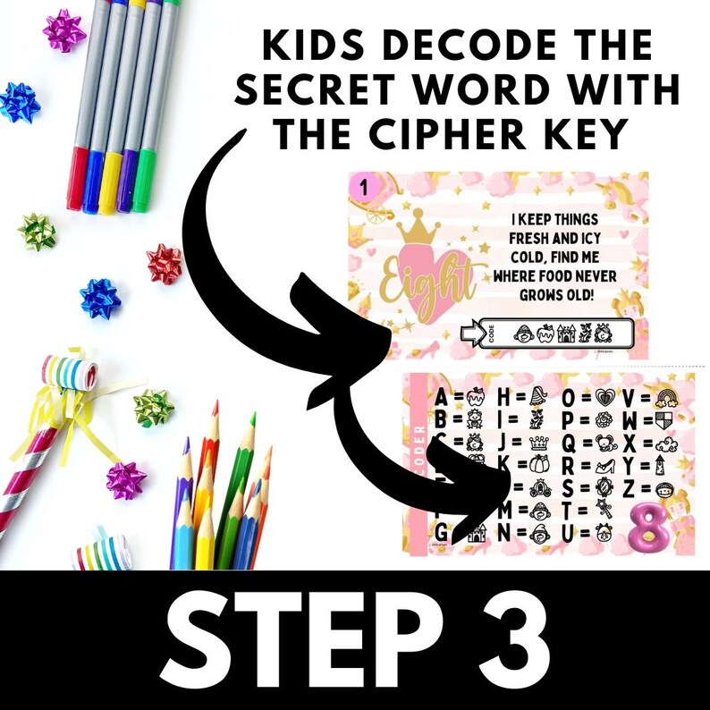 Girls 8th Birthday Scavenger Hunt for Kids, Indoor Printable Game, Puzzles, Family Fun, Treasure ...