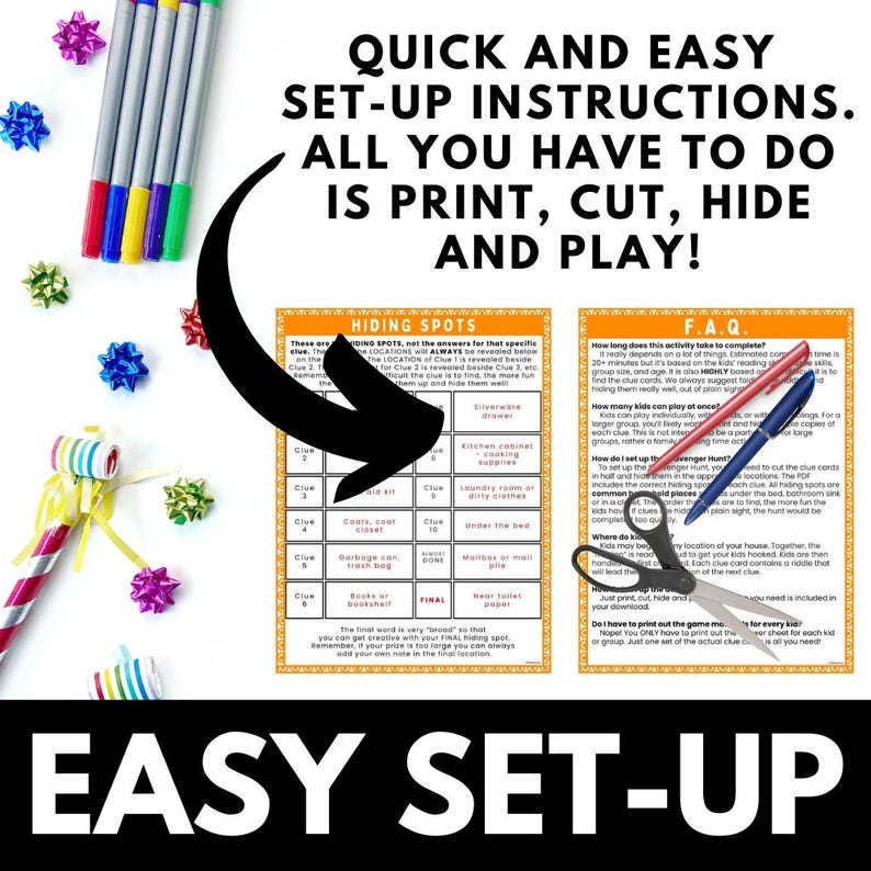Halloween Mummy Scavenger Hunt for Kids, Indoor Printable Game, Puzzles ...