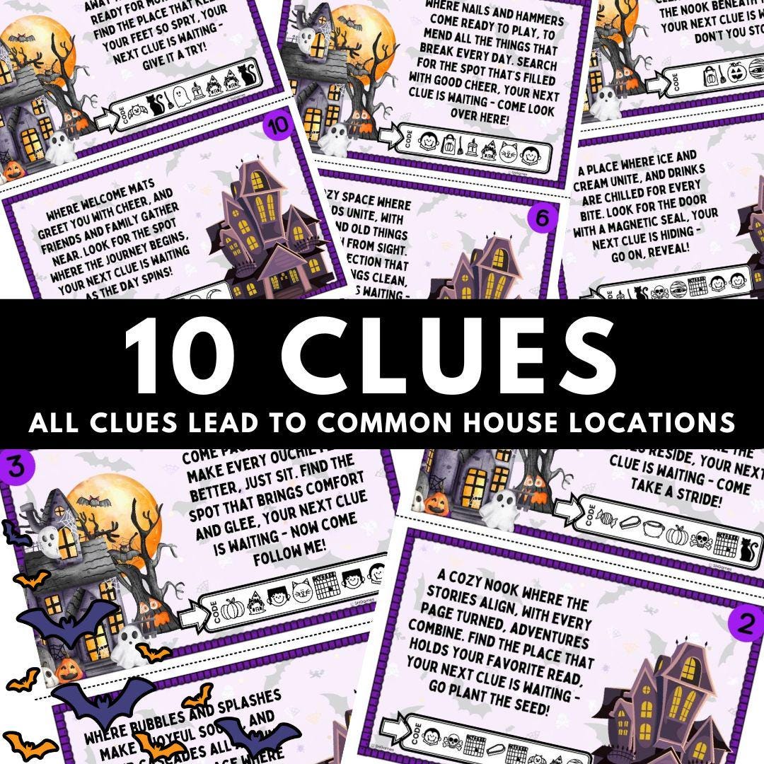 Halloween Haunted House Scavenger Hunt for Kids, Indoor Printable Game ...