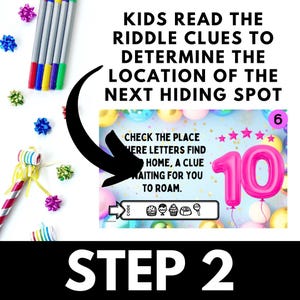 Girls 10th Birthday Scavenger Hunt for Kids, Indoor Printable Game ...