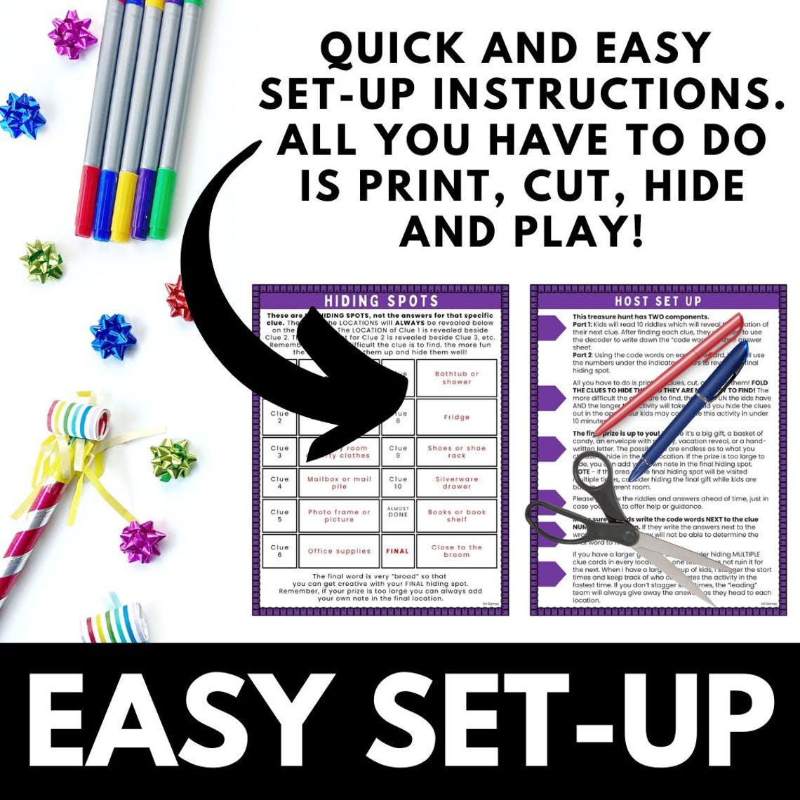 Halloween Witch Scavenger Hunt for Kids, Indoor Printable Game, Puzzles ...