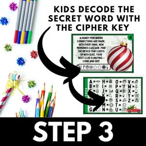 Christmas Tree Scavenger Hunt for Kids, Indoor Printable Game, Riddles ...