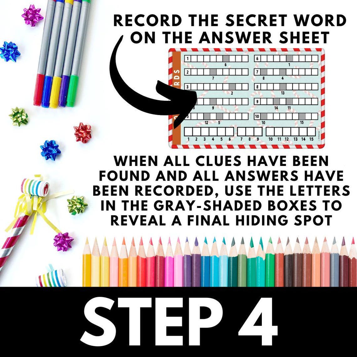 Candy Canes Scavenger Hunt for Kids, Indoor Printable Game, Riddles ...