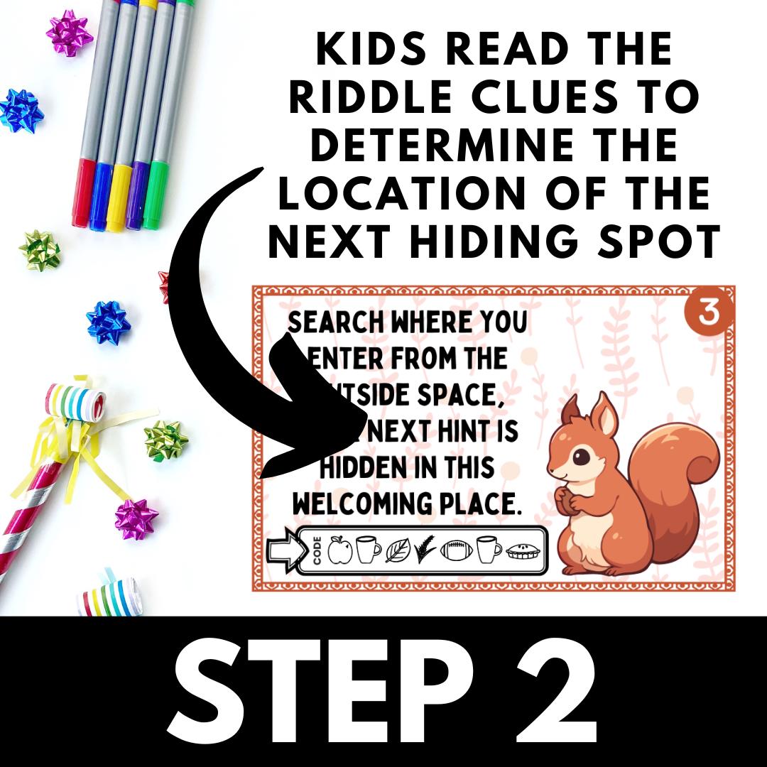 Fall Scavenger Hunt for Kids, Indoor Printable Game, Riddles, Puzzles ...