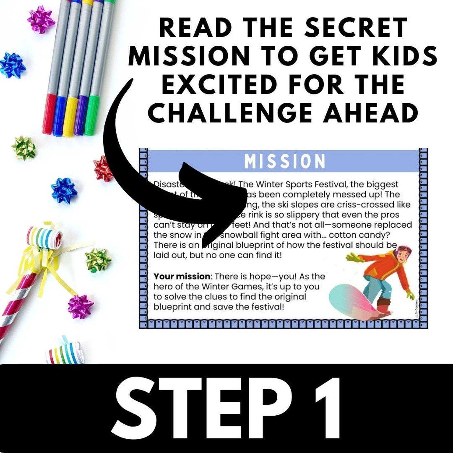 Winter Sports Scavenger Hunt for Kids, Indoor Printable Game, Riddles ...