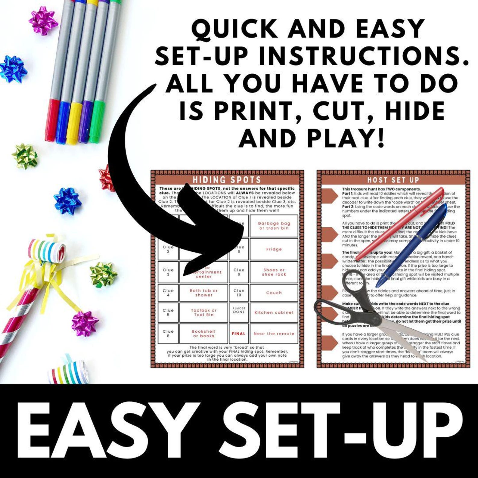 Football Scavenger Hunt for Kids, Indoor Printable Game, Riddles ...