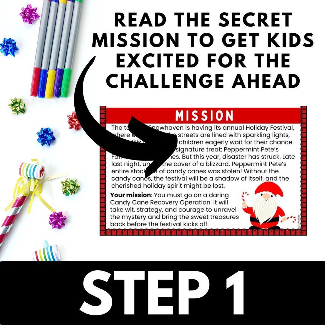 Candy Canes Scavenger Hunt for Kids, Indoor Printable Game, Riddles ...
