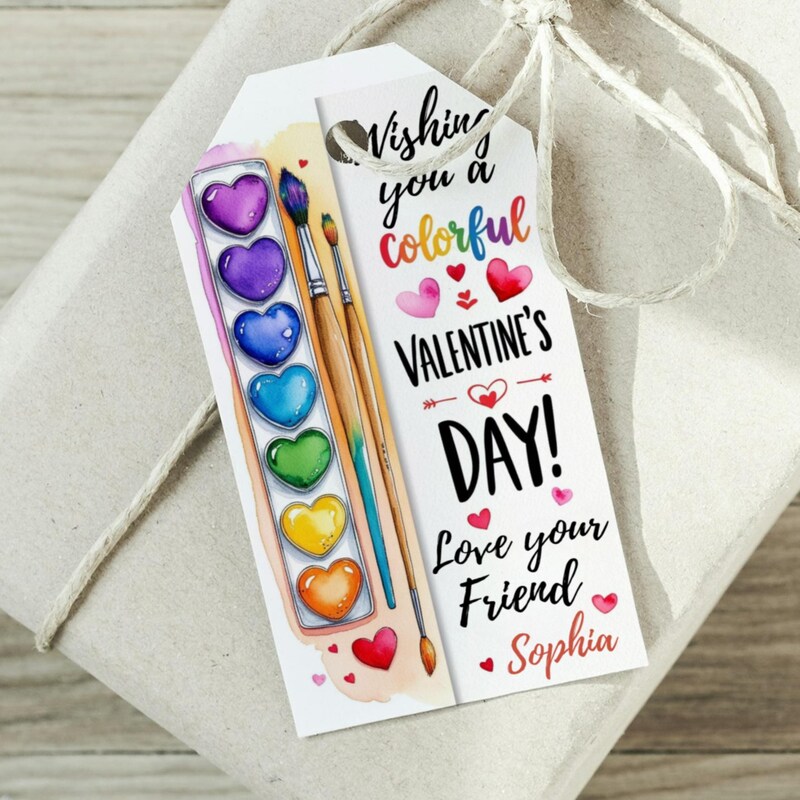 Watercolor Valentine - Etsy