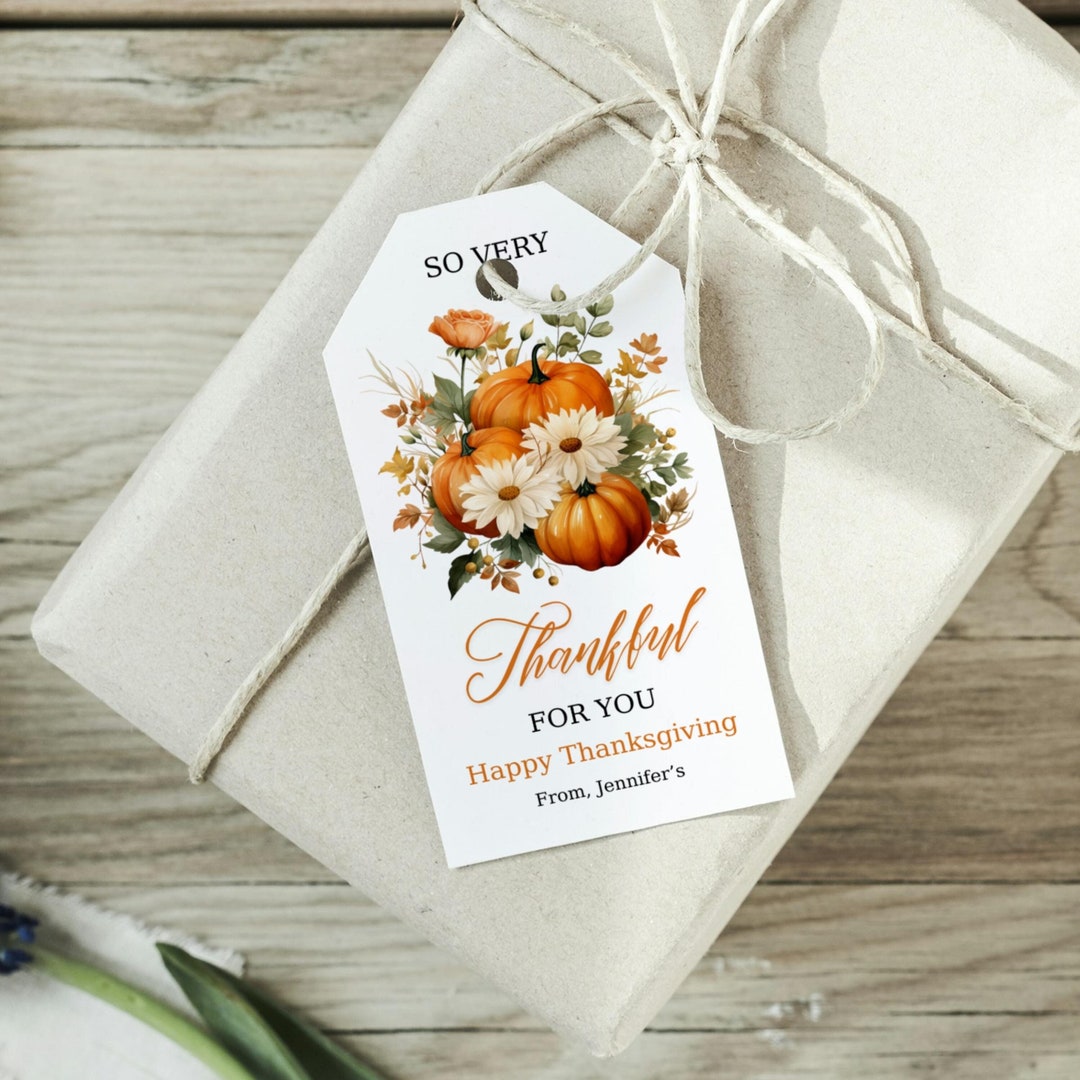 Thanksgiving Gift Tag, Thanksgiving Tags, Thankful Gift Tag, Favor Tags ...