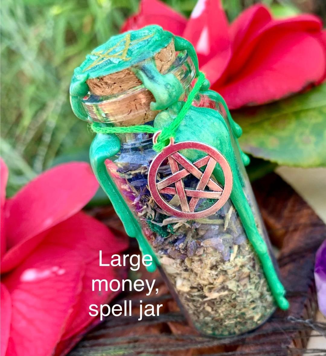 Large Money Spell Jar Abundance Prosperity Intention Manifestation ...