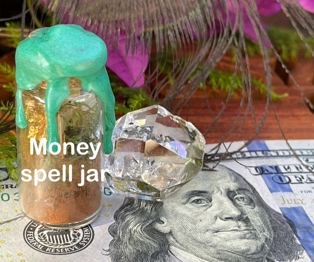Money Spell Jar Intention Manifestation Bottle Spell Spiritual Spell ...