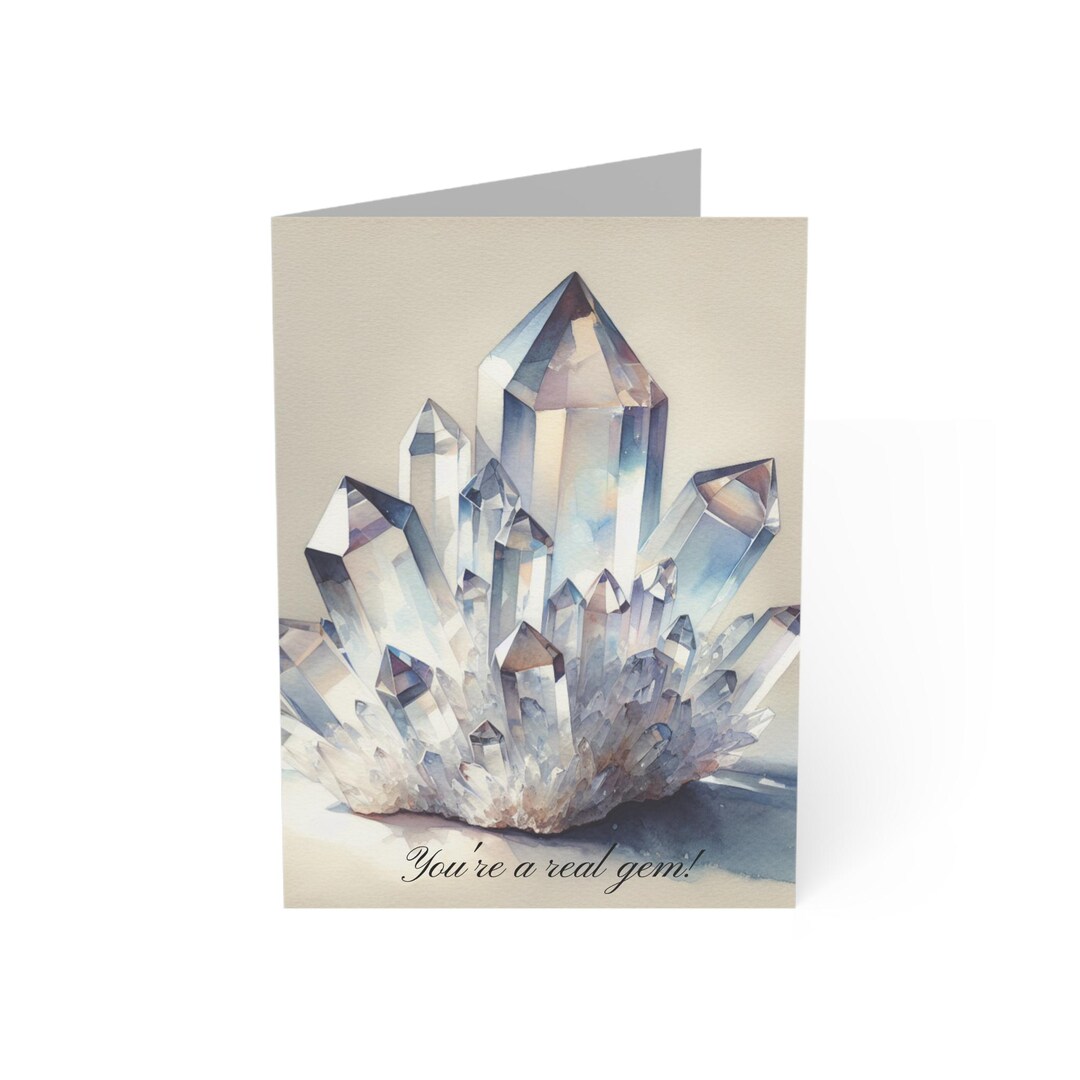 Quartz Crystal Thank You Card: Artistic Appreciation Note - Etsy