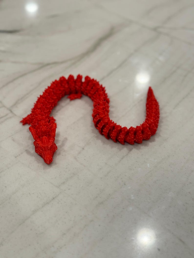 Spiky Articulating 3D Printed Dragon - 3 Sizes - Etsy