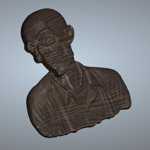 Zombie Bas Relief Head DIGITAL FILE - Etsy
