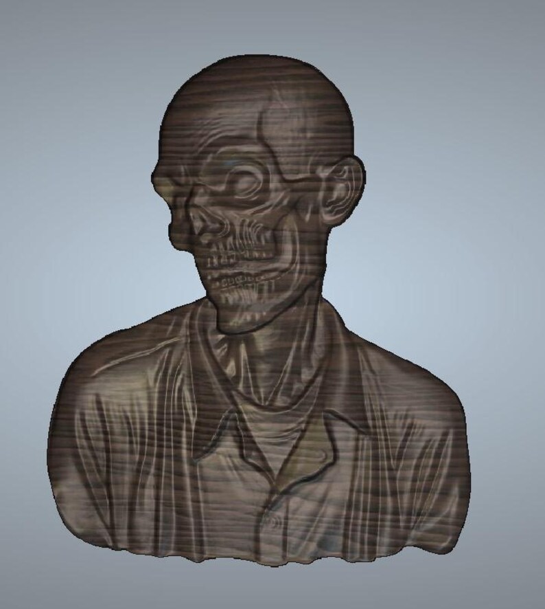 Zombie Bas Relief Head DIGITAL FILE - Etsy