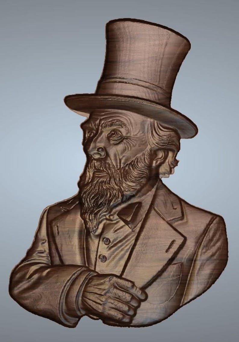 Gentleman Sam Bas Relief DIGITAL FILE - Etsy