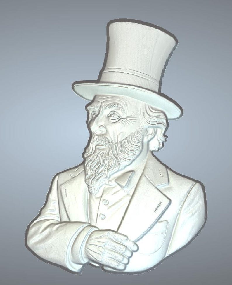 Gentleman Sam Bas Relief DIGITAL FILE - Etsy