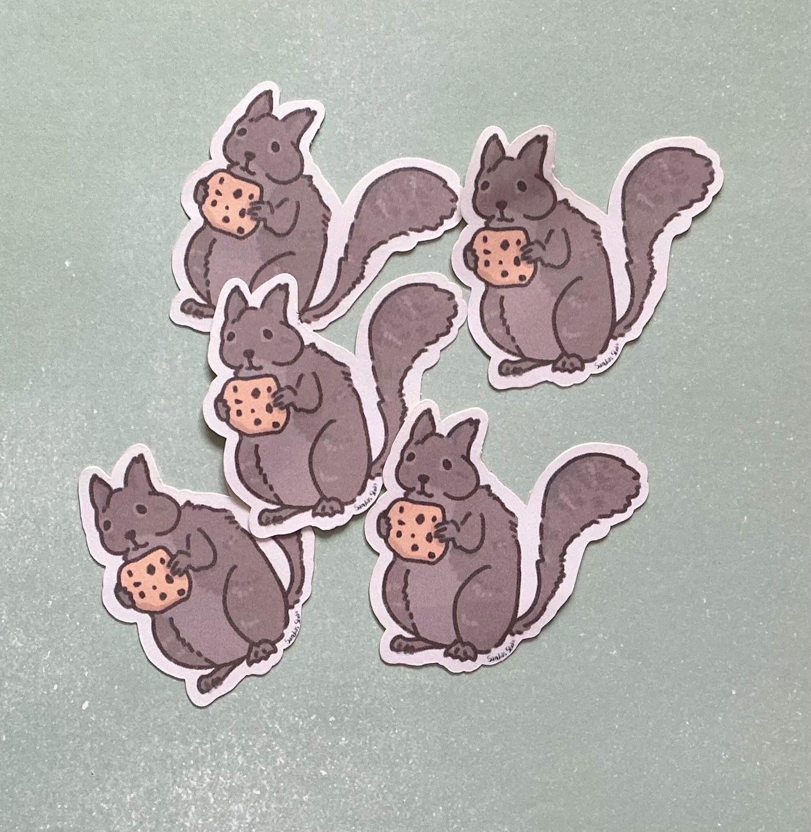 Cute Animal Sticker Kawaii Squirrel Cookie Sticker Gift for Halloween ...