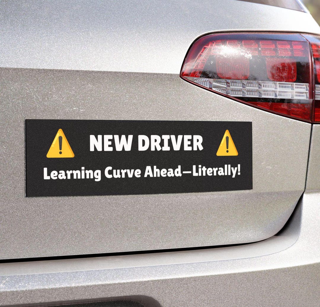 Funny New Driver Car Magnet - Ideal Gift for Beginners, Vehicle ...