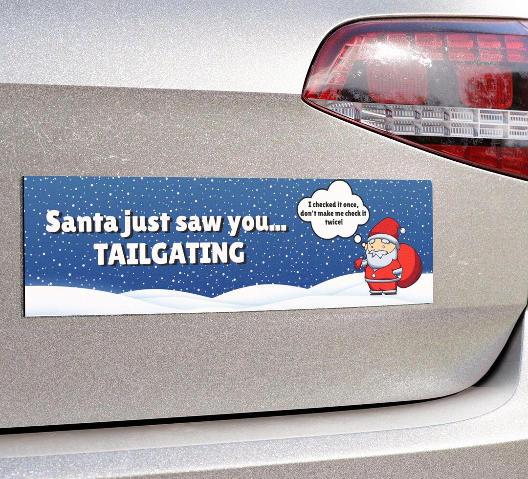 Funny Christmas Car Magnet - Perfect Xmas Gift for Drivers, Santa's ...