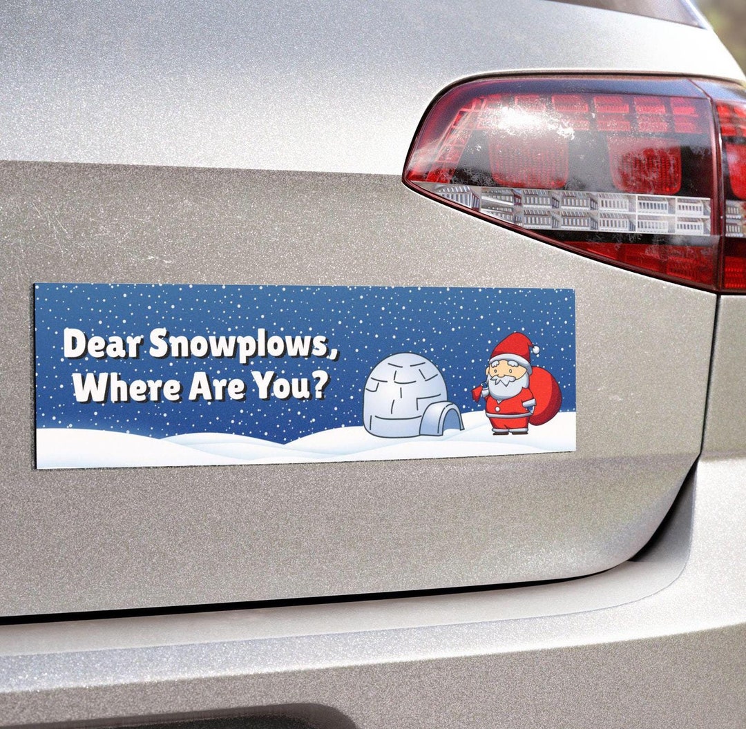 Funny Christmas Car Magnet Perfect Holiday Gift, Snowy Winter Magnet ...