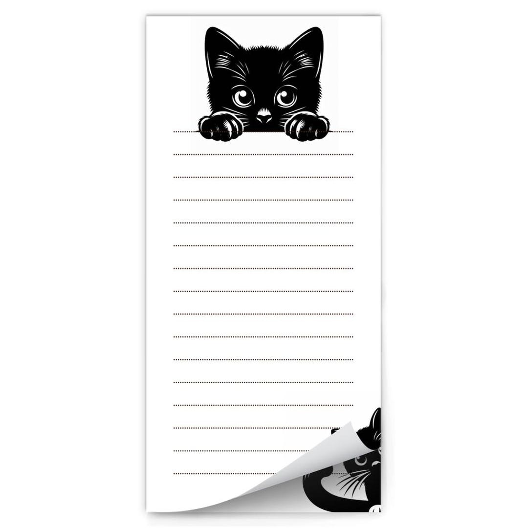 Magnetic Notepads-peeking Cat - Etsy