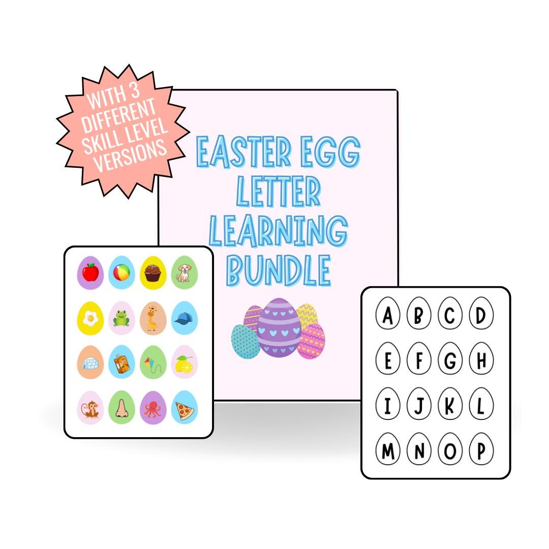 Preschool Easter Egg Letter Learning Bundle With Three Differentiated ...