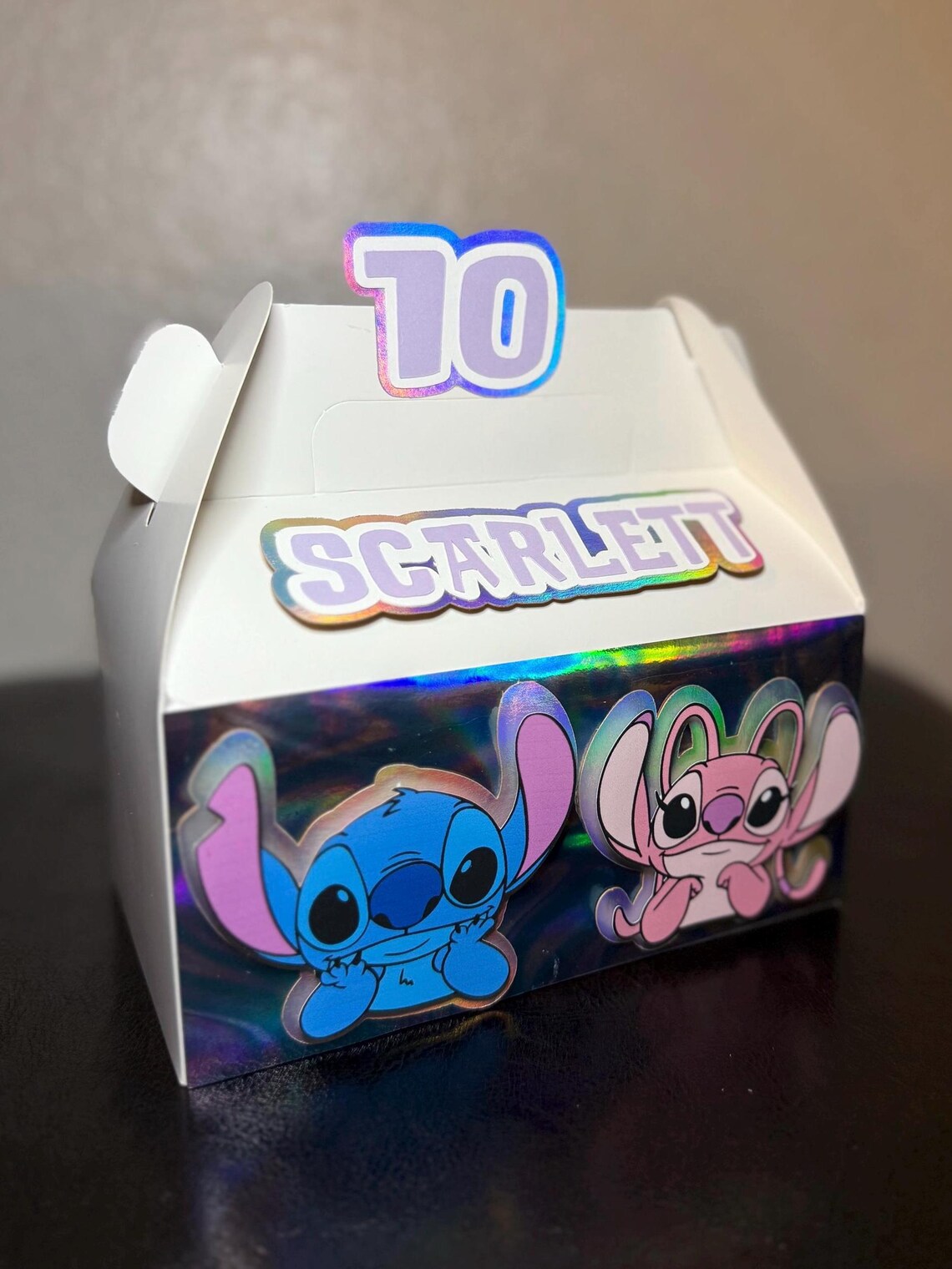 Personalized Stitch & Angel Candy Boxes - Etsy