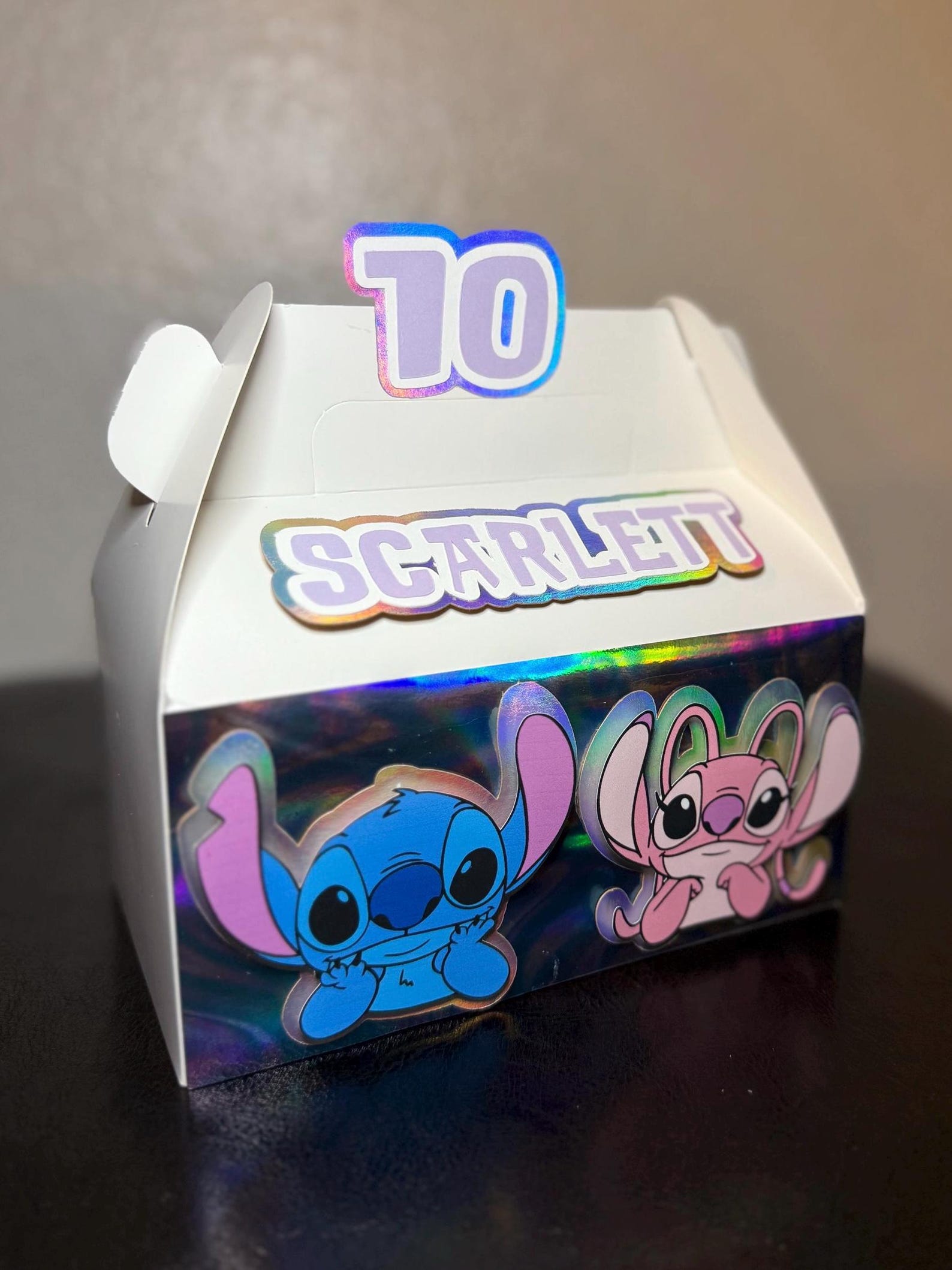 Personalized Stitch & Angel Candy Boxes - Etsy