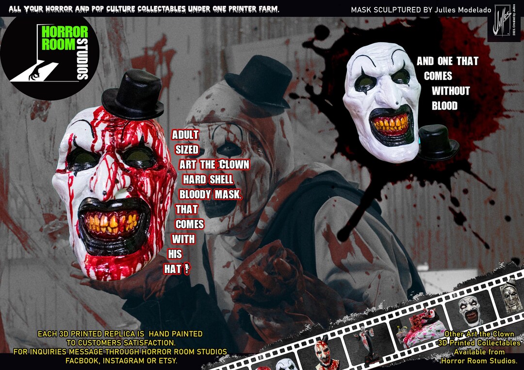 Art the Clown Hard Shell Mask - Etsy UK
