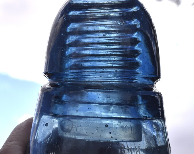 Vintage H G CD 145 Glass Insulator Rare Blue FREE SHIPPING - Etsy