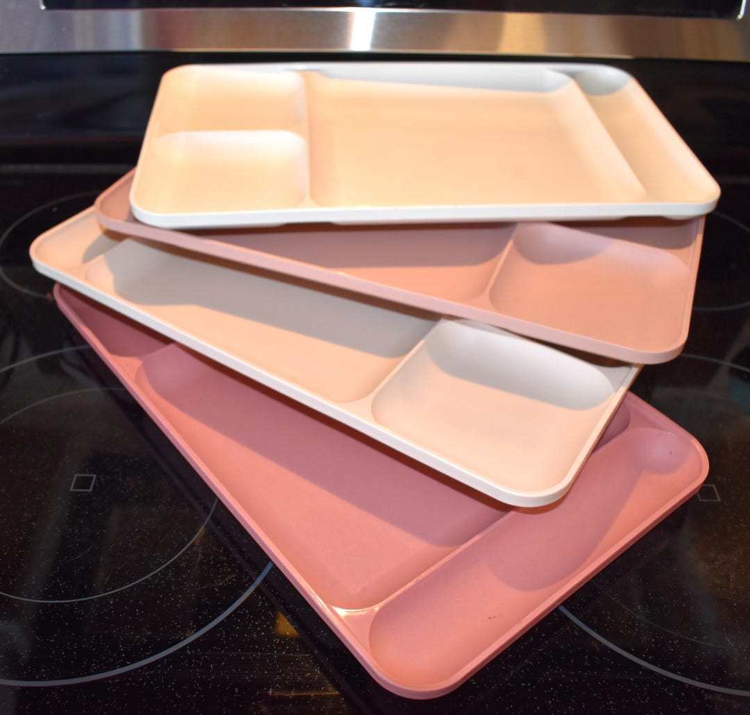Vintage Tupperware 4 Colors of Divided Meal Trays 1535-6 FREE SHIPPING ...