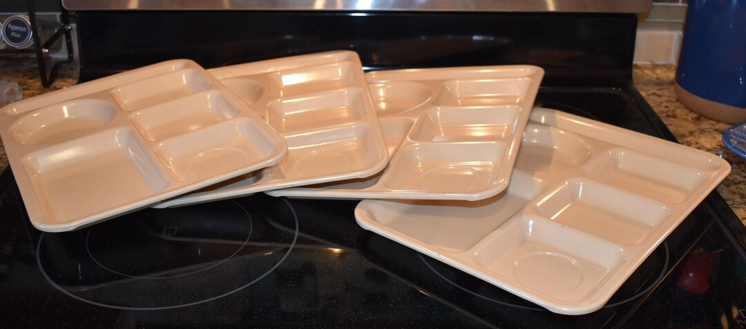 Vintage Arrowhead Cafeteria 4 Segregated Trays Beige FREE SHIPPING - Etsy