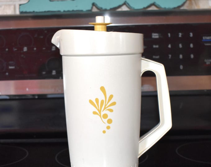 Vintage Tupperware Pitcher, Push Button Lid - Almond Accent FREE ...