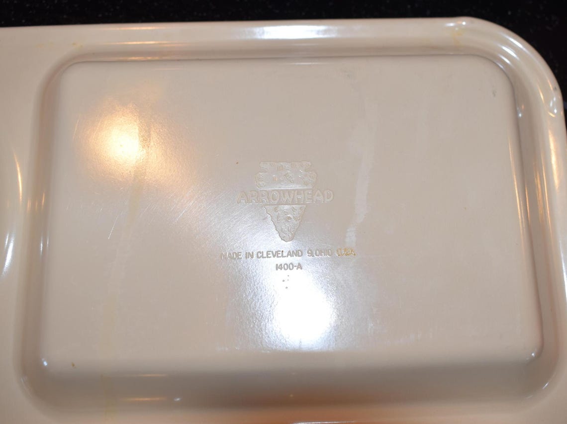 Vintage Arrowhead Cafeteria 4 Segregated Trays Beige FREE SHIPPING - Etsy