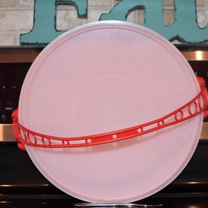 Vintage Tupperware Pie Tote Red With Dividers and Handle FREE SHIPPING ...