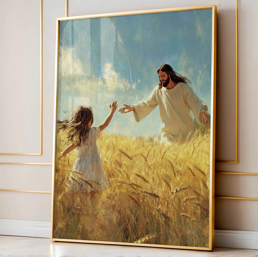 A Leap of Faith Digital Art, Christian Art, Jesus and Girl Art, Jesus ...