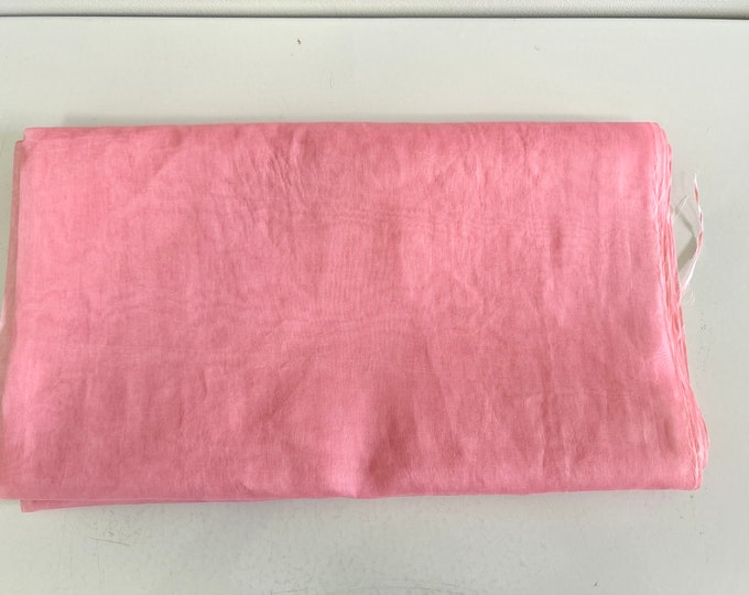 Vintage Cotton Organdy Fabric Pink With Gray Flocked Polka Dots 2 Yards ...