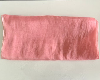 Vintage Cotton Organdy Fabric Pink With Gray Flocked Polka Dots 2 Yards ...