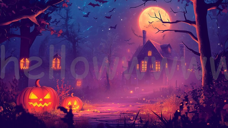 HALLOWEEN Backgrounds for Zoom Meetings or Virtual Parties. - Etsy